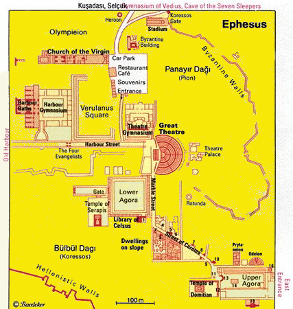 Ancient Ephesus Map